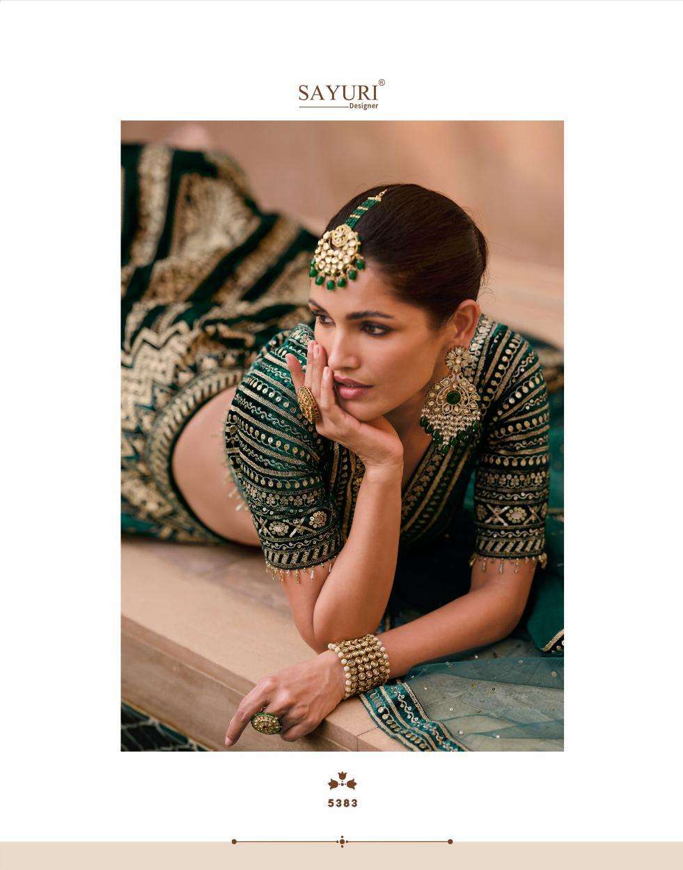 Sayuri Designer Heritage Bridal Viscose Lycra Silk with Handwork ...