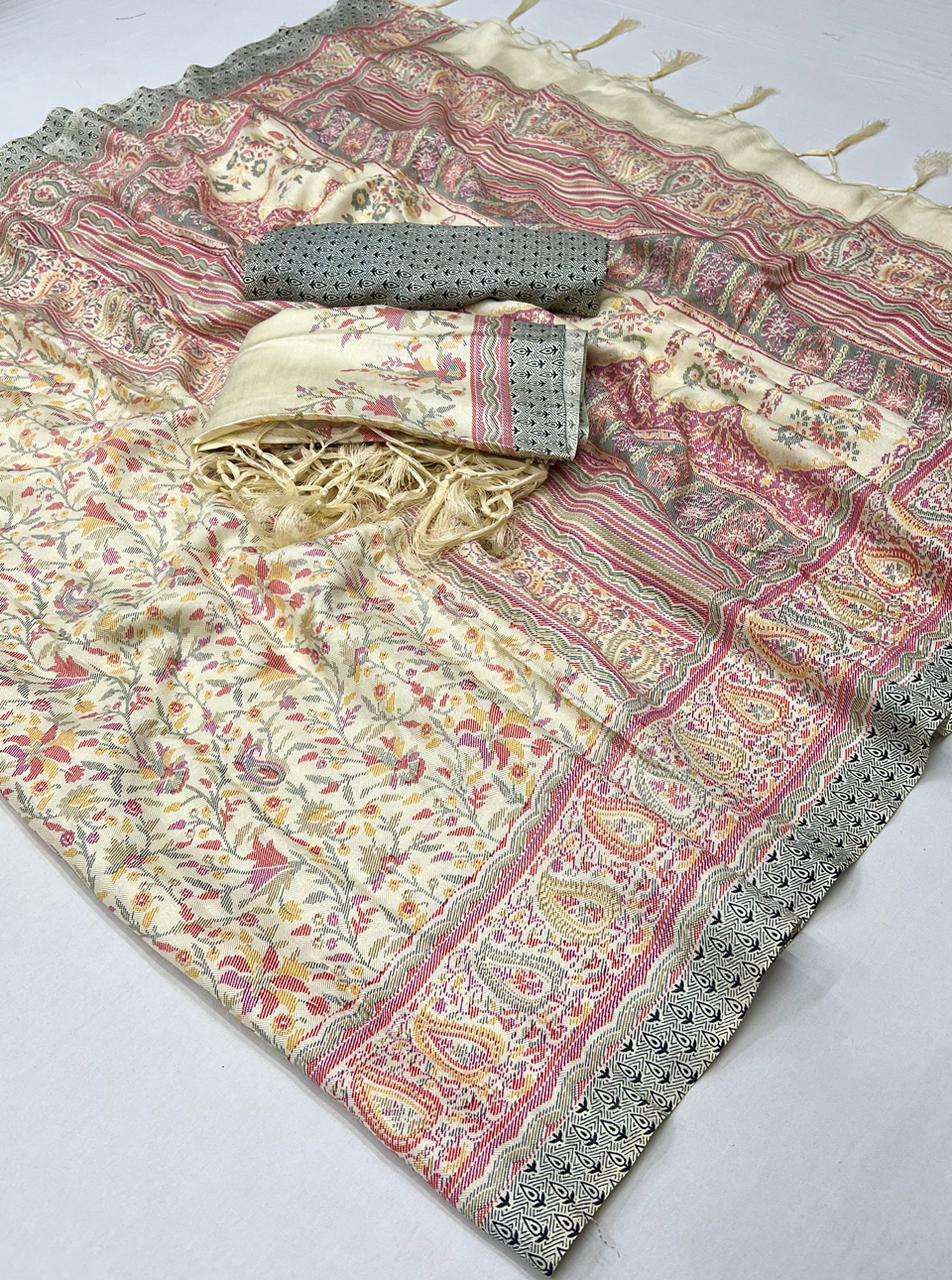 Winter Special Pashmina Silk saree with Maching Shawl Collection at ...