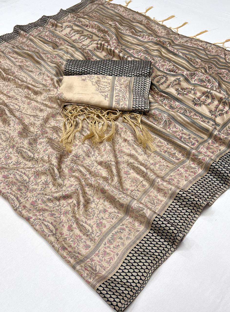 Winter Special Pashmina Silk saree with Maching Shawl Collection at ...