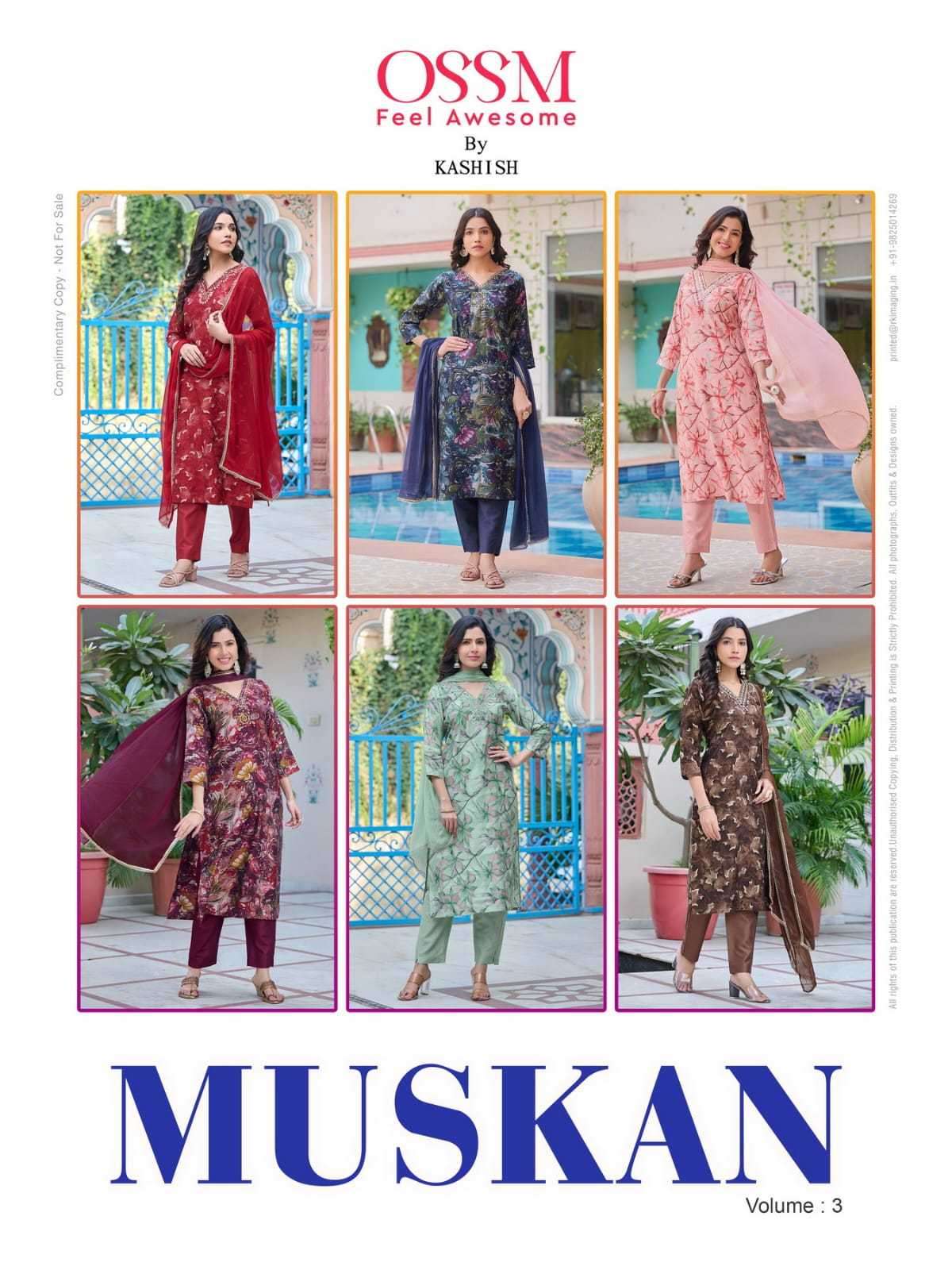 ossm muskan vol 3 CHANDERI SILK WITH READYMADE SUITS COLLECTION AT BEST ...