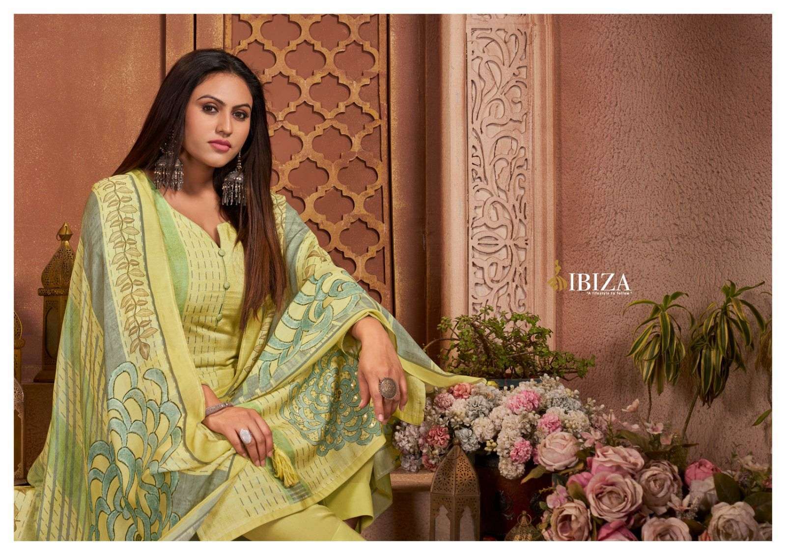 Ibiza Humraahi MUSLIN SILK WITH FANCY LOOK DRESS MATERIAL COLLECTION AT ...