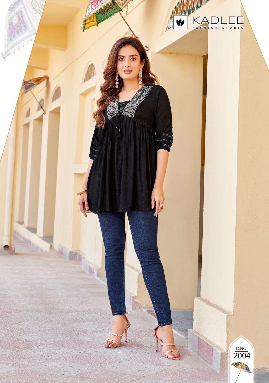 KADLEE Centuri RAYON WITH FANCY LOOK SHORT TOPS COLLECITON AT BEST RATE