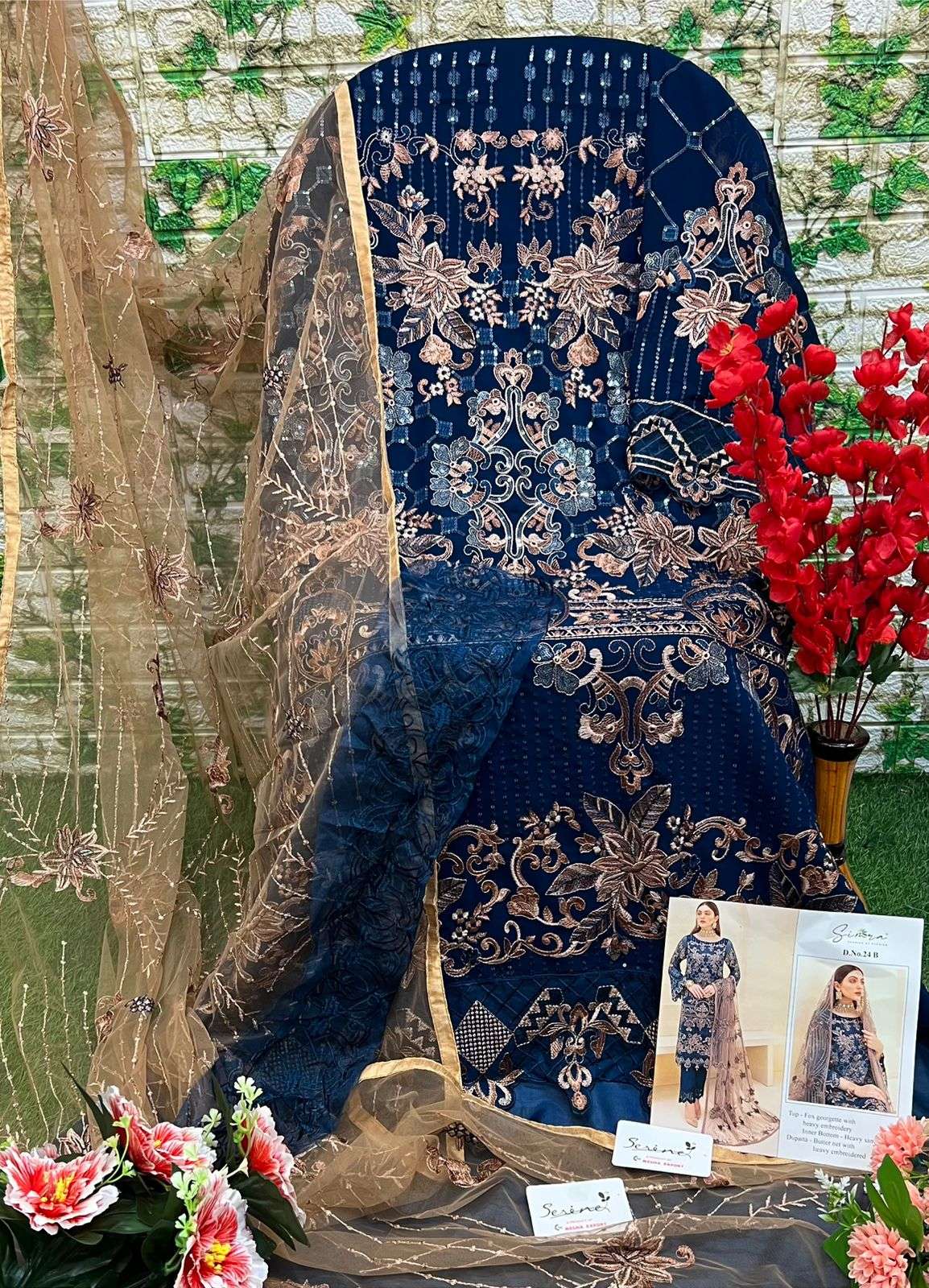 SIMRA™️ 24 A TO D GEORGETTE WITH EMBROIDER WORK PAKISTANI SALWAR KAMEEZ ...