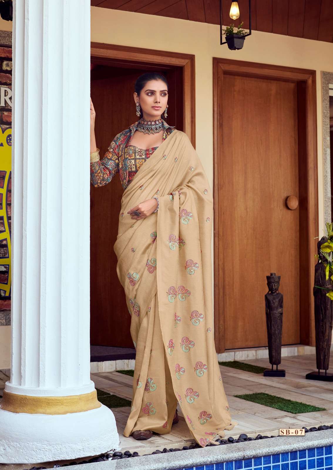 SUTI BRATS TISSU SILK WITH WORK PARTY WEAR SYLE SAREE COLLECTION AT ...