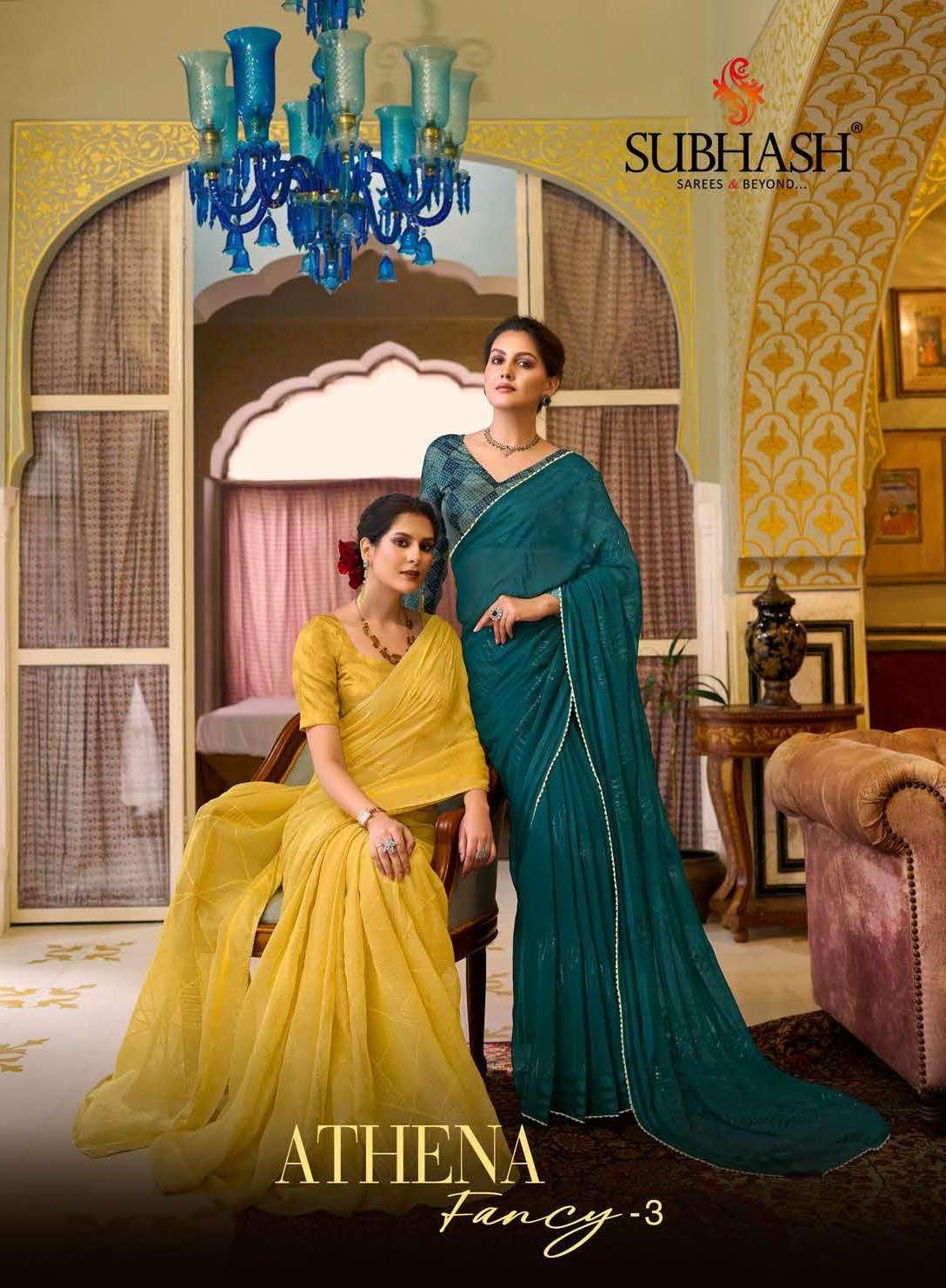 Subhash Athena fancy vol 3 chiffon with fancy party war saree ...