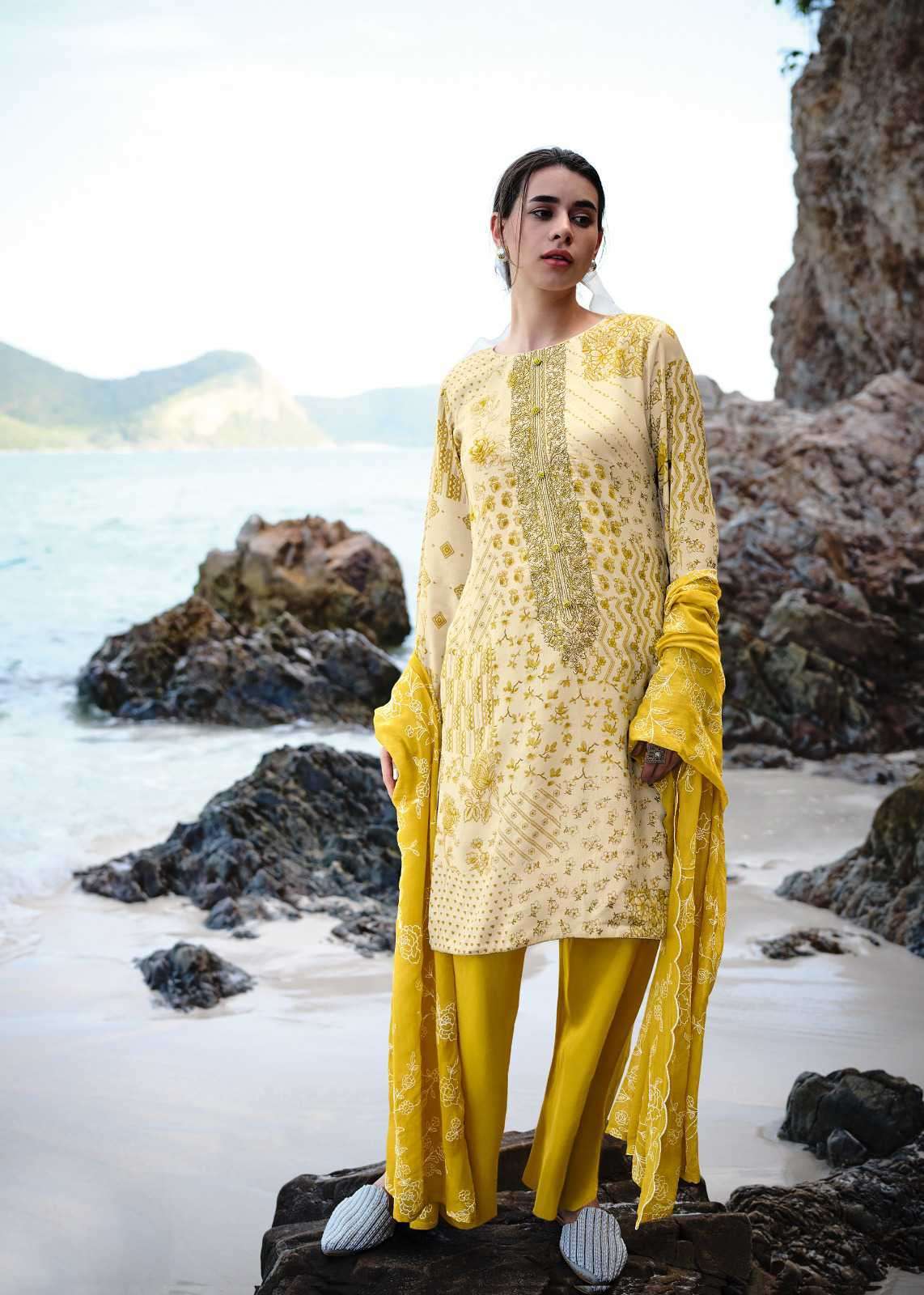 Varsha fashion wonder muslin silk with fancy class look salwar kameez ...