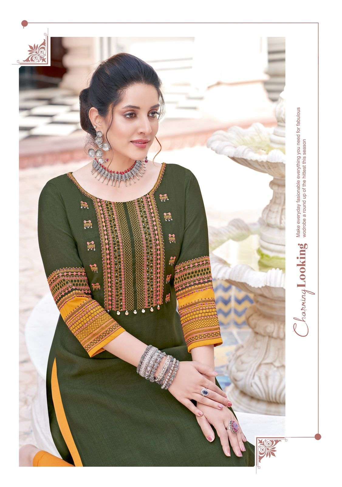 WOOGLEE SALONEE VOL 5 RAYON WITH REGULAR WEAR KURTI COLLECITON AT BEST ...