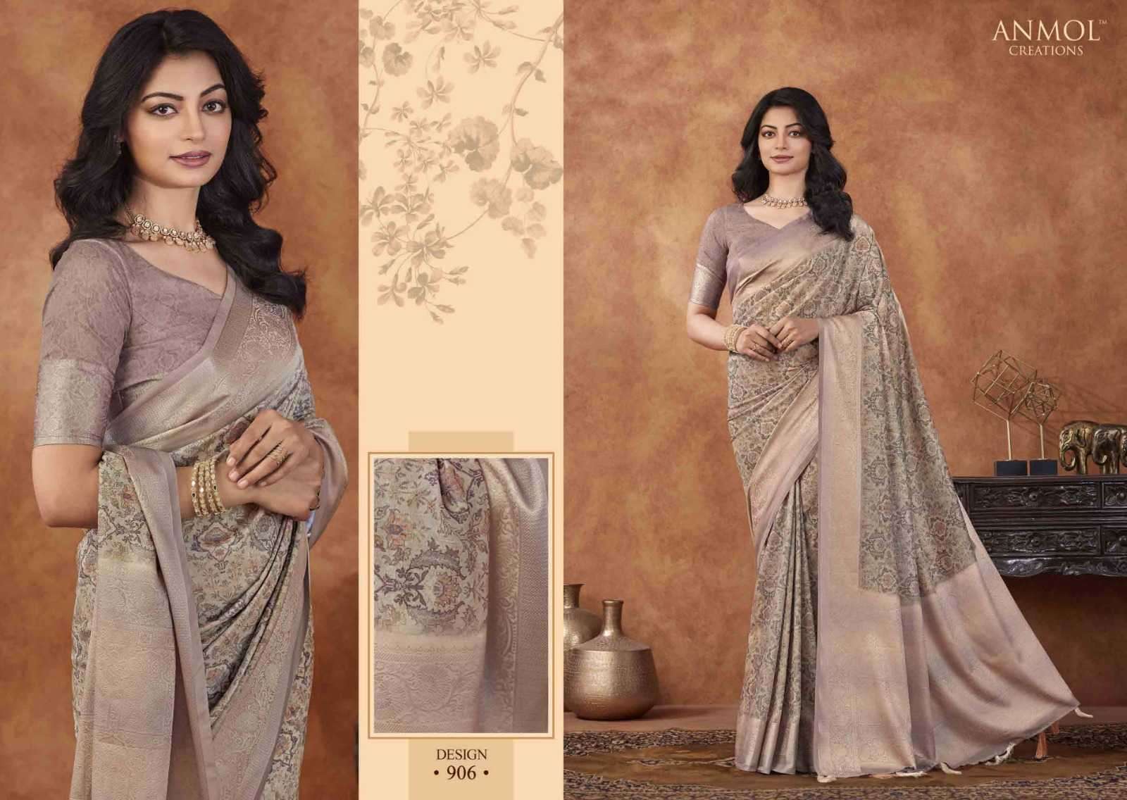 anmol creation tulip vol 9 SILK WITH DIGITAL PRINTED FANCY SAREE ...
