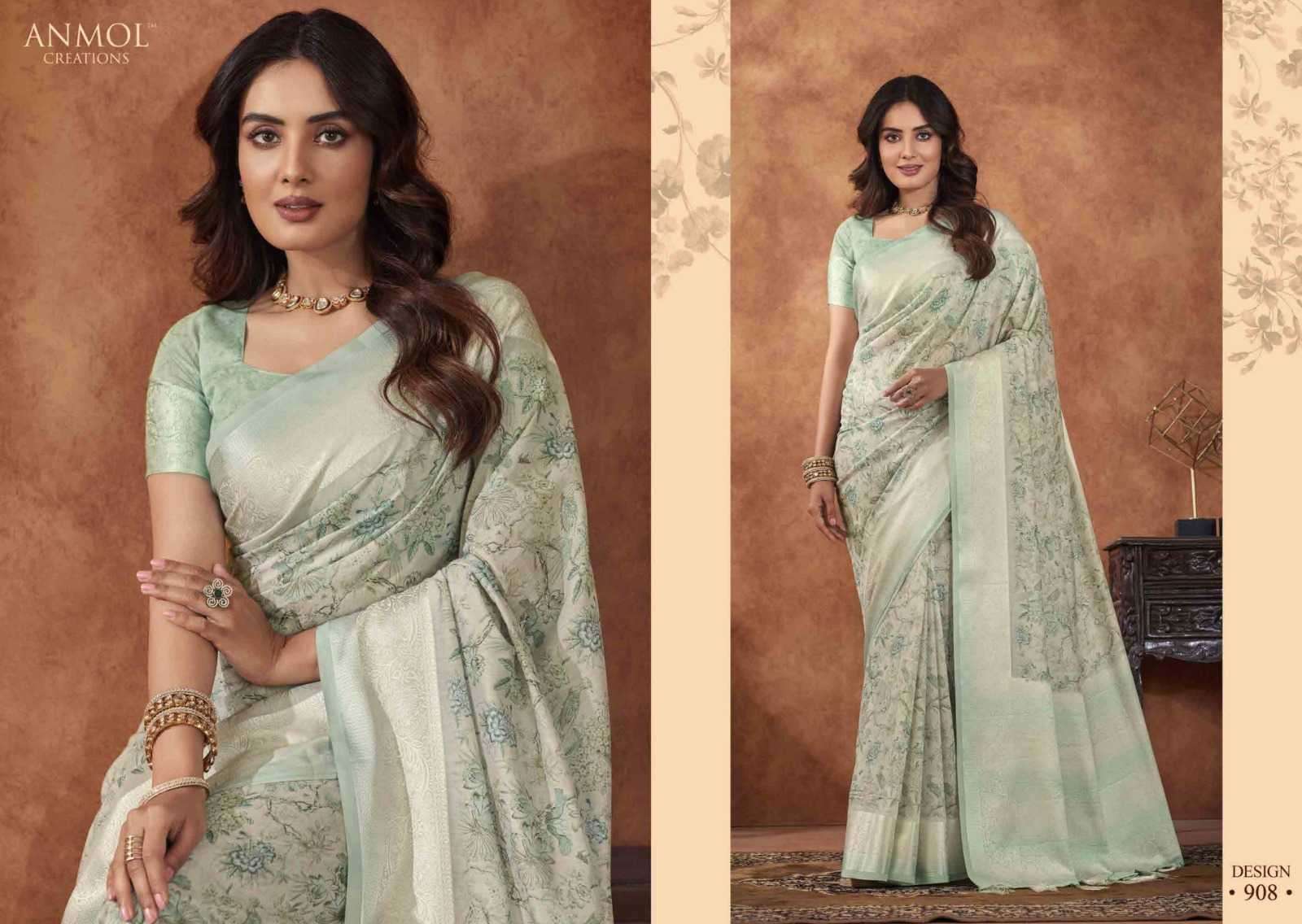 anmol creation tulip vol 9 SILK WITH DIGITAL PRINTED FANCY SAREE ...