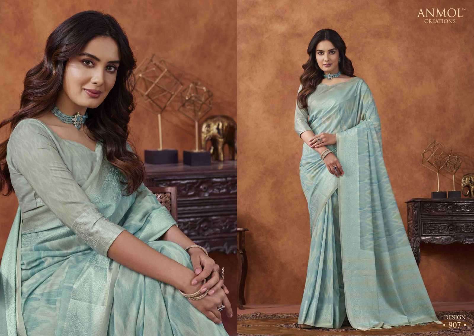 anmol creation tulip vol 9 SILK WITH DIGITAL PRINTED FANCY SAREE ...