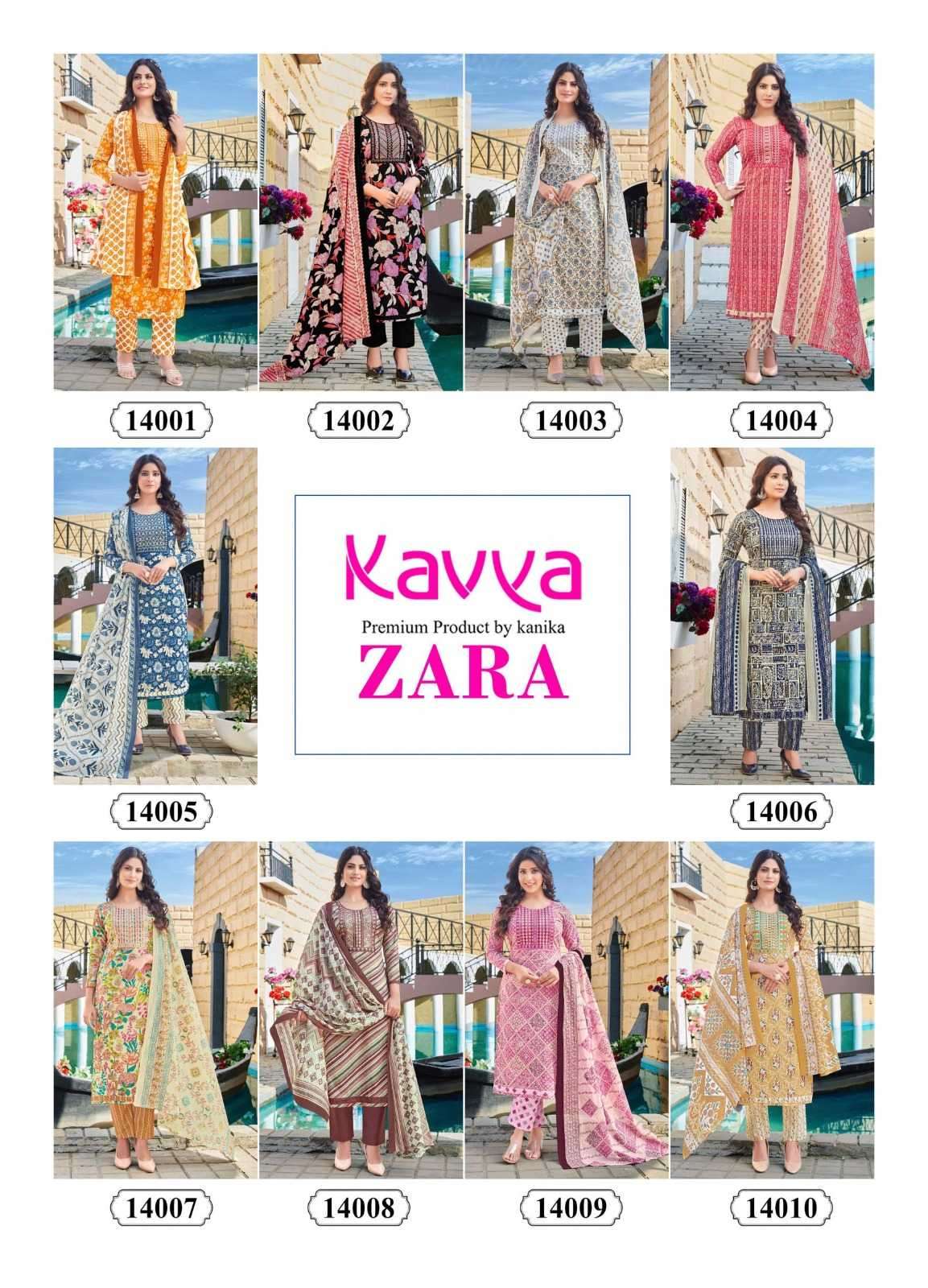 kavya zara vol 14 COTTON CAMBRIC WITH PRINTED READY TO WEAR SUMMER ...