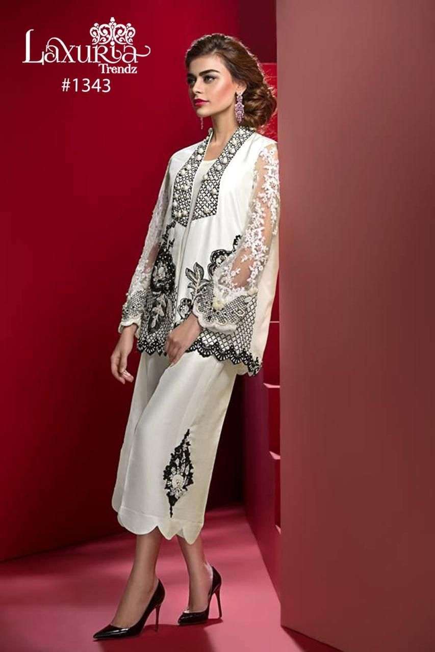 laxuriya trends 1343 satin with handwork cordset collection at best ...