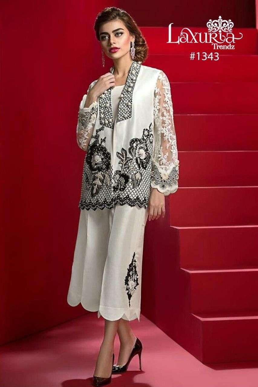 laxuriya trends 1343 satin with handwork cordset collection at best ...