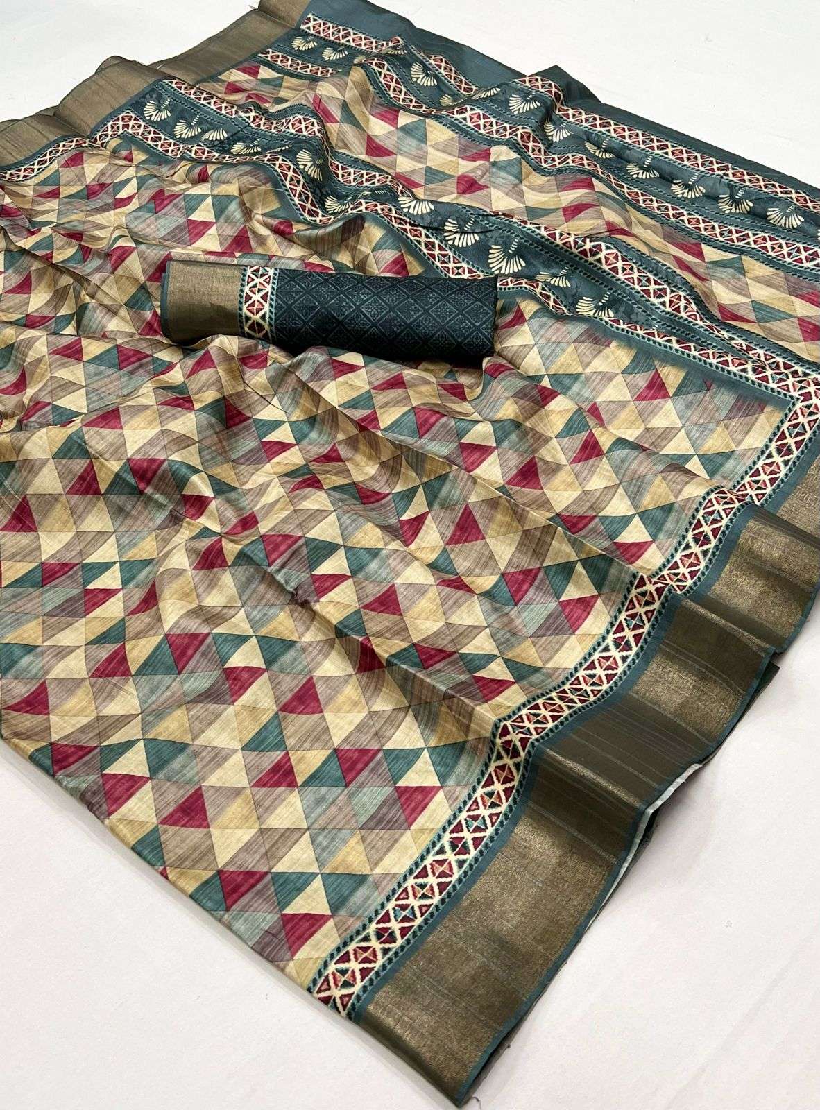 lt fabrics kashvi creation madhubala vol 4 tusser silk with fancy ...