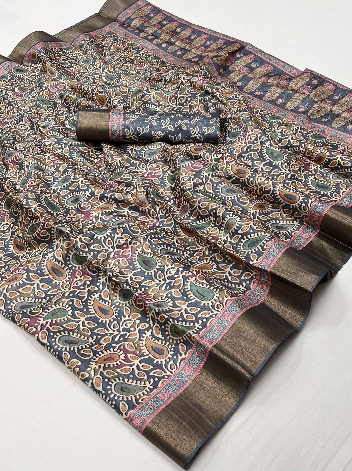 lt fabrics kashvi creation madhubala vol 4 tusser silk with fancy ...