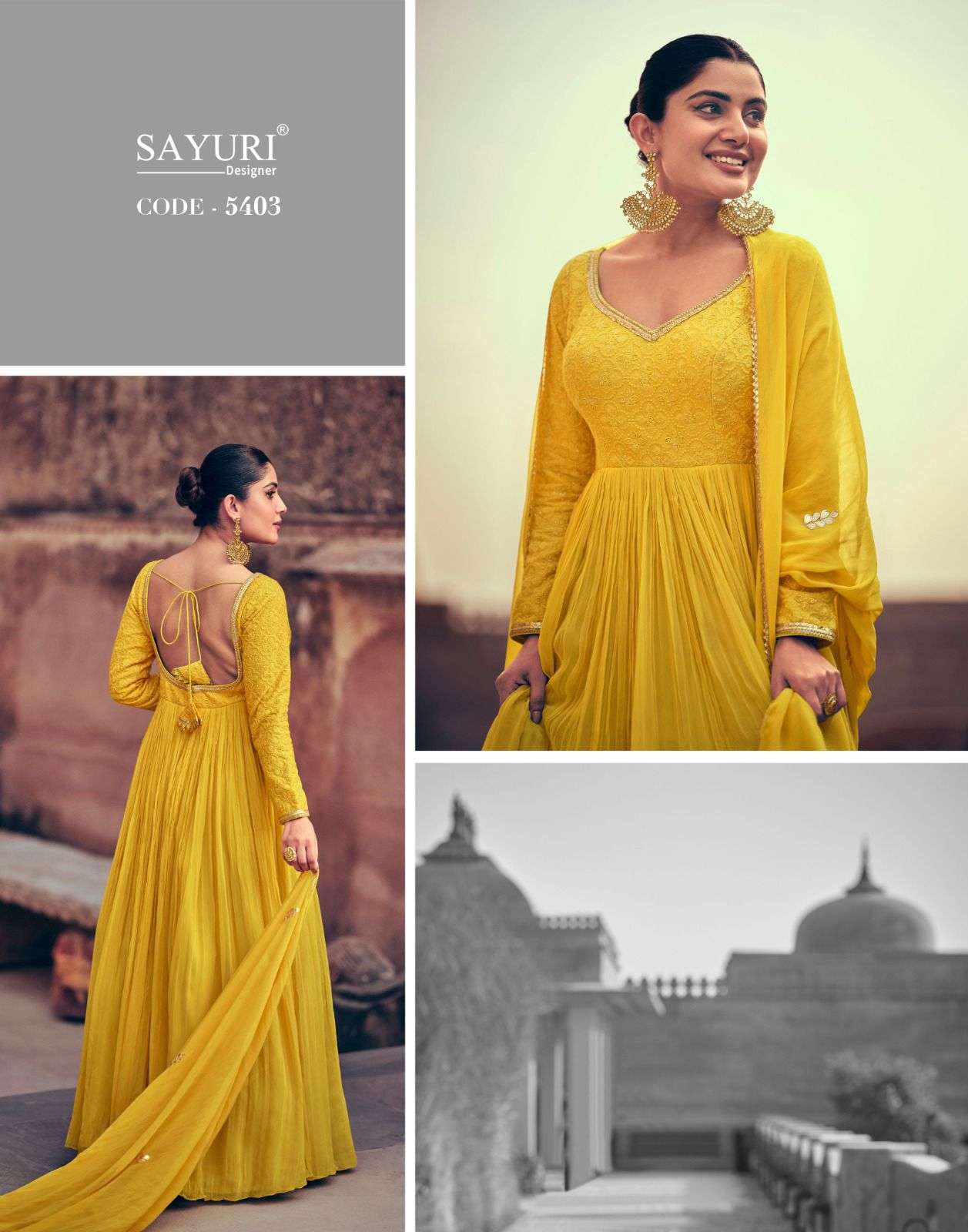 sayuri designer maskara western style designer gown collection at best rate