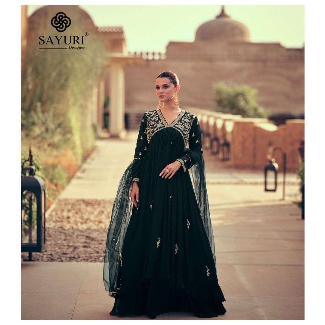 sayuri designer maskara western style designer gown collection at best rate