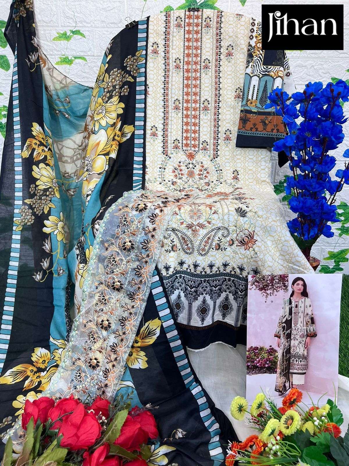 JIHAN CHEVRON LUXURY LAWN COLLECTION COTTON WITH PRINTED SUMMER WEAR ...