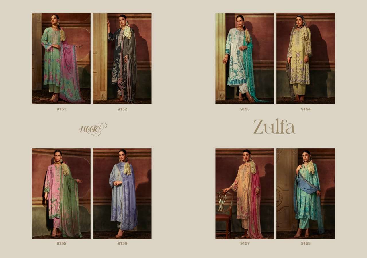KIMORA FASHION HEER ZULFA MUSLIN SILK WITH NECK EMBROIDERY WORK FANCY ...