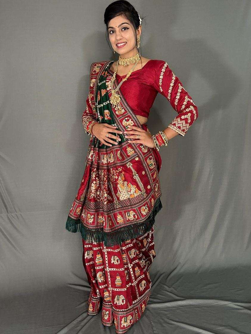 PANETAR VOL 9 VICHITRA SILK WITH TRADITIONAL CHANDERI DESIGNE SAREE ...