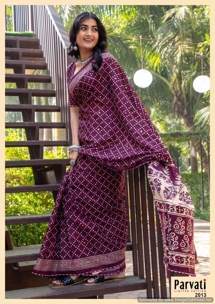 PARVATI JAIPURI VOL 1 COTTON WITH PRINTED SUMMER SPECIAL SAREE ...