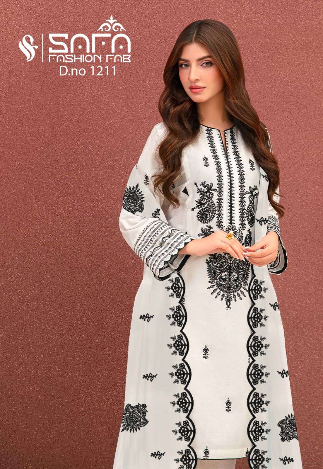 SAFA FASHION 1211 SUMMER SPECIAL WHITE COLOUR READYMADE PAKISTANI ...
