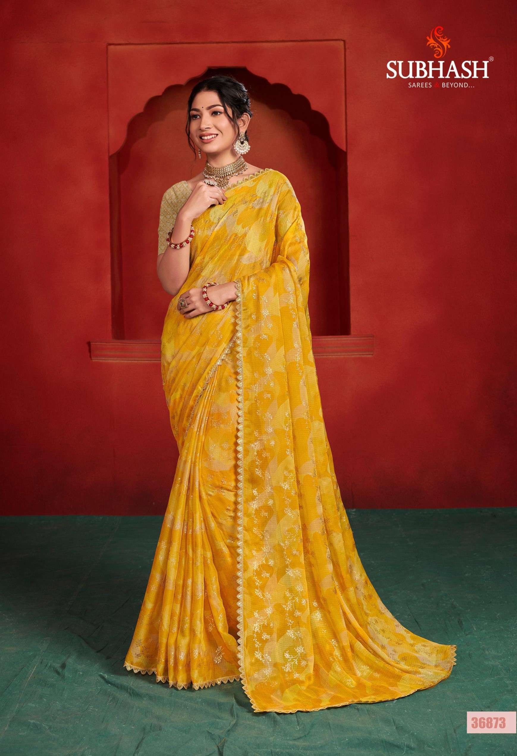 SUBHASH Eirna CHIFFON WITH FANCY PARTY WEAR LOOK SAREE COLLECITON AT ...