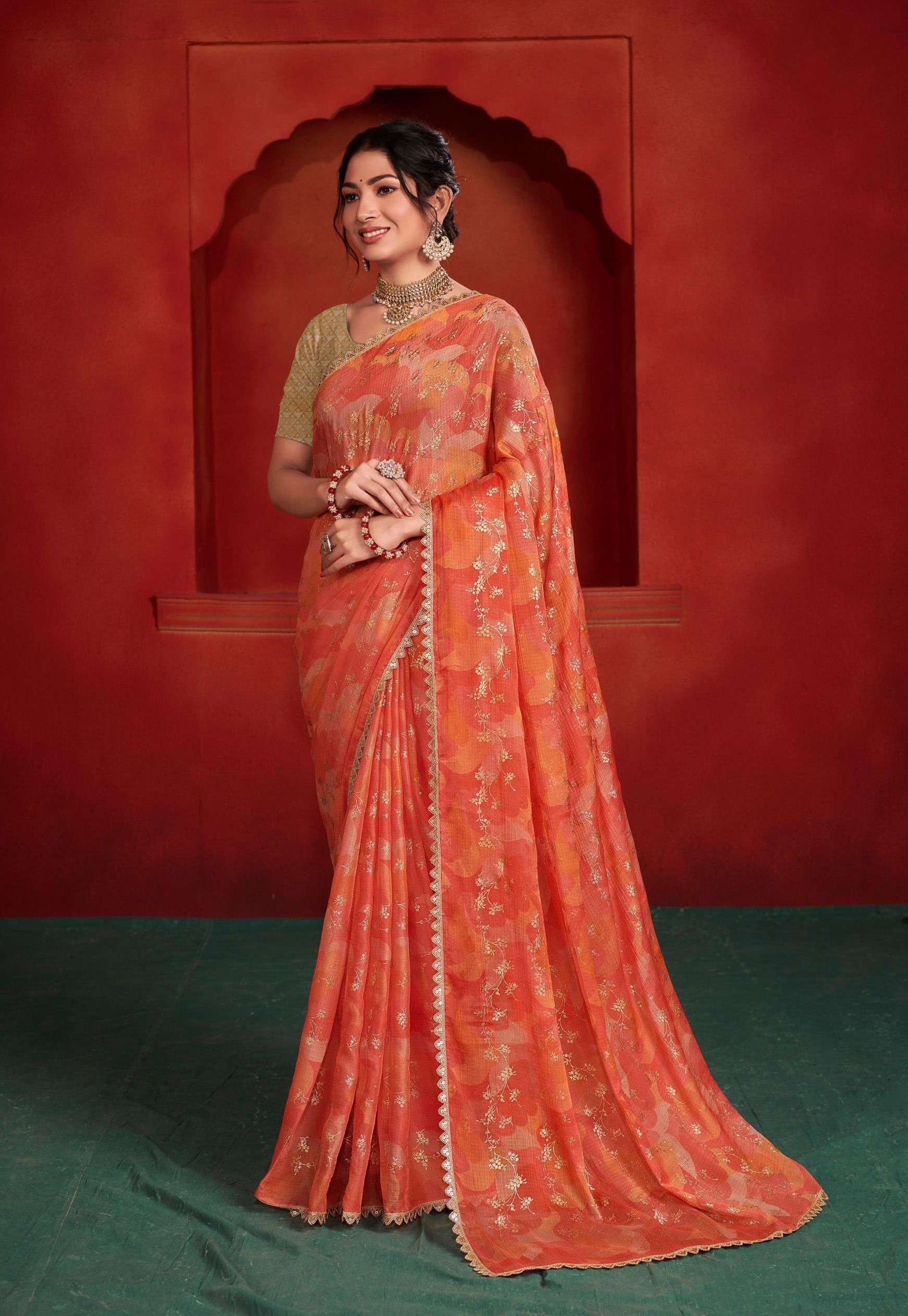 SUBHASH Eirna CHIFFON WITH FANCY PARTY WEAR LOOK SAREE COLLECITON AT ...