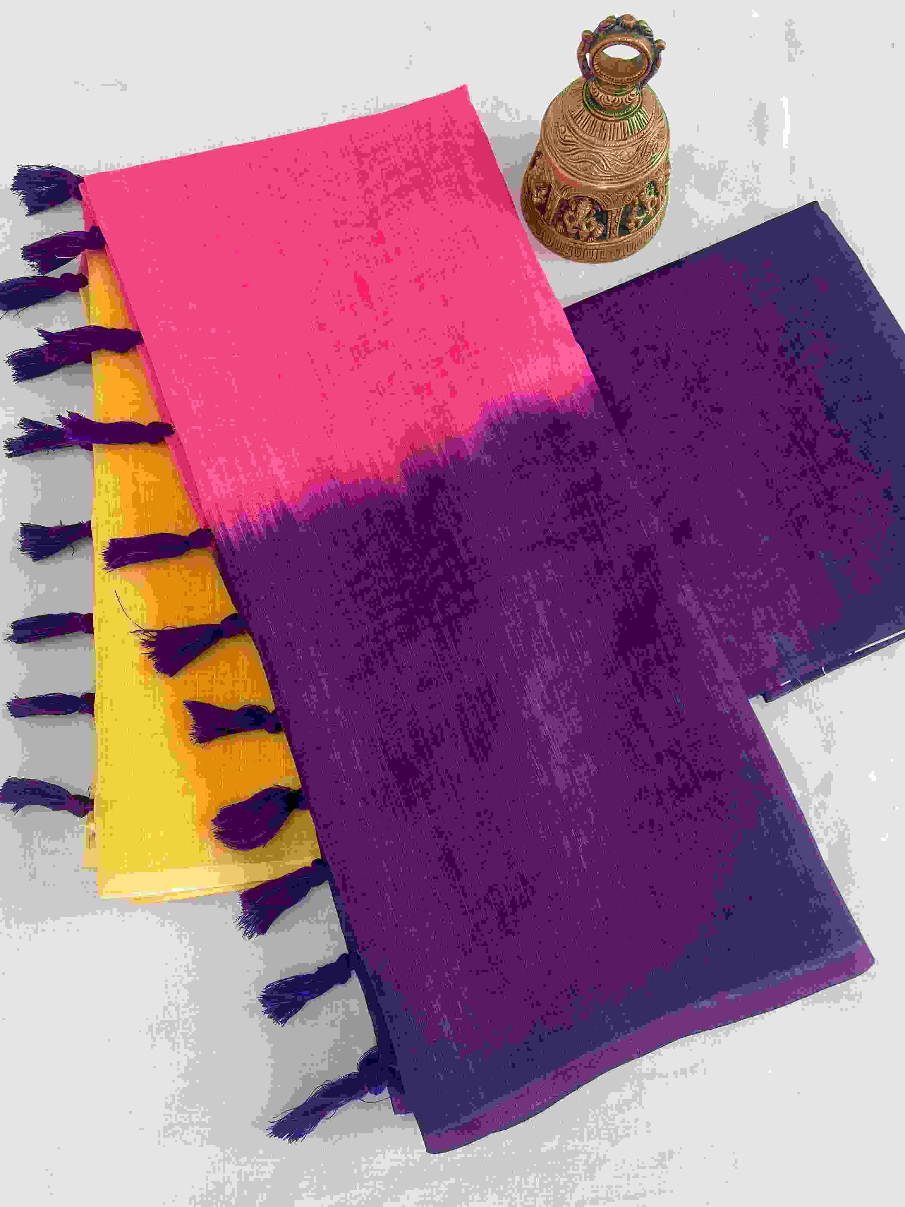 SUMMER SPECIAL LINEN WITH DOUBLE COLOUR FANCY LOOK SAREE COLLECITON AT ...