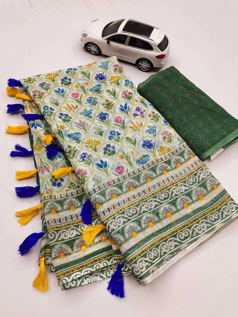 SUMMER SPECIAL LINEN WITH PRINTED REGULAR WEAR SAREE COLLECTION AT BEST ...