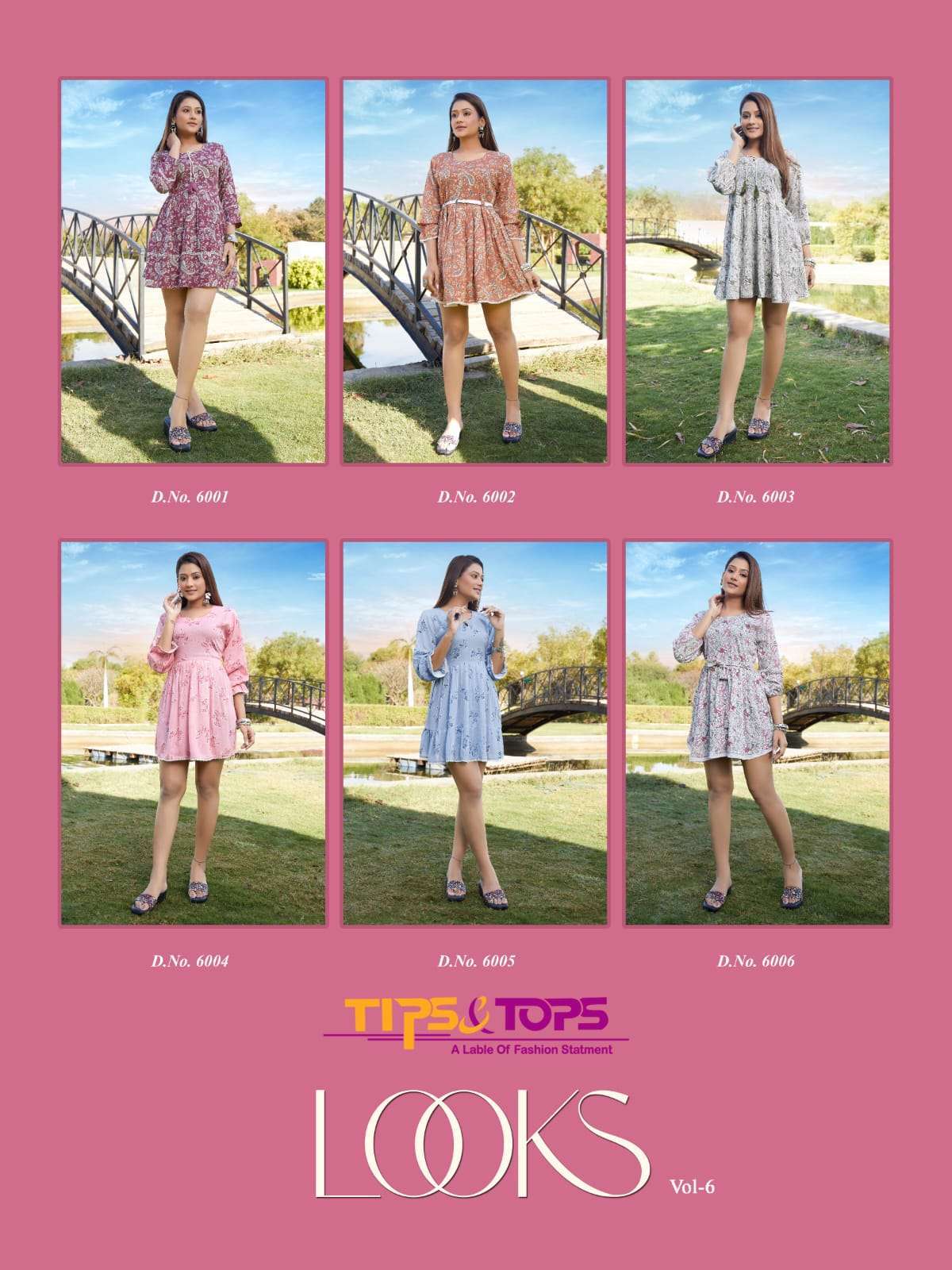 Tips And Tops Looks Vol 6 rayon with short tops collection at best rate