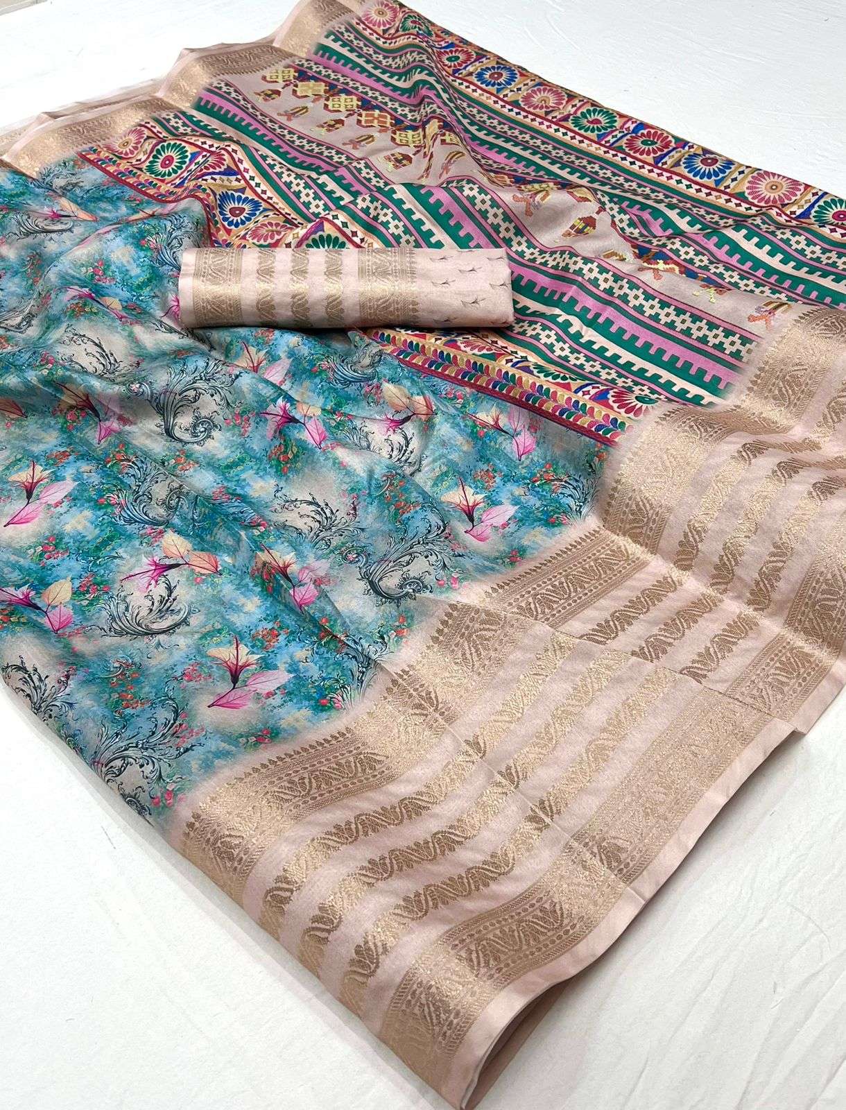 lt fabrics kashvi creation kariva Dola silk with fancy printed saree ...