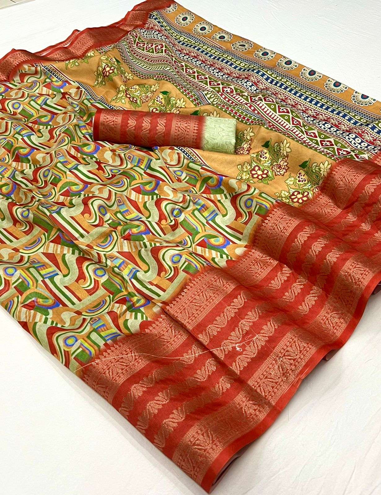lt fabrics kashvi creation kariva Dola silk with fancy printed saree ...
