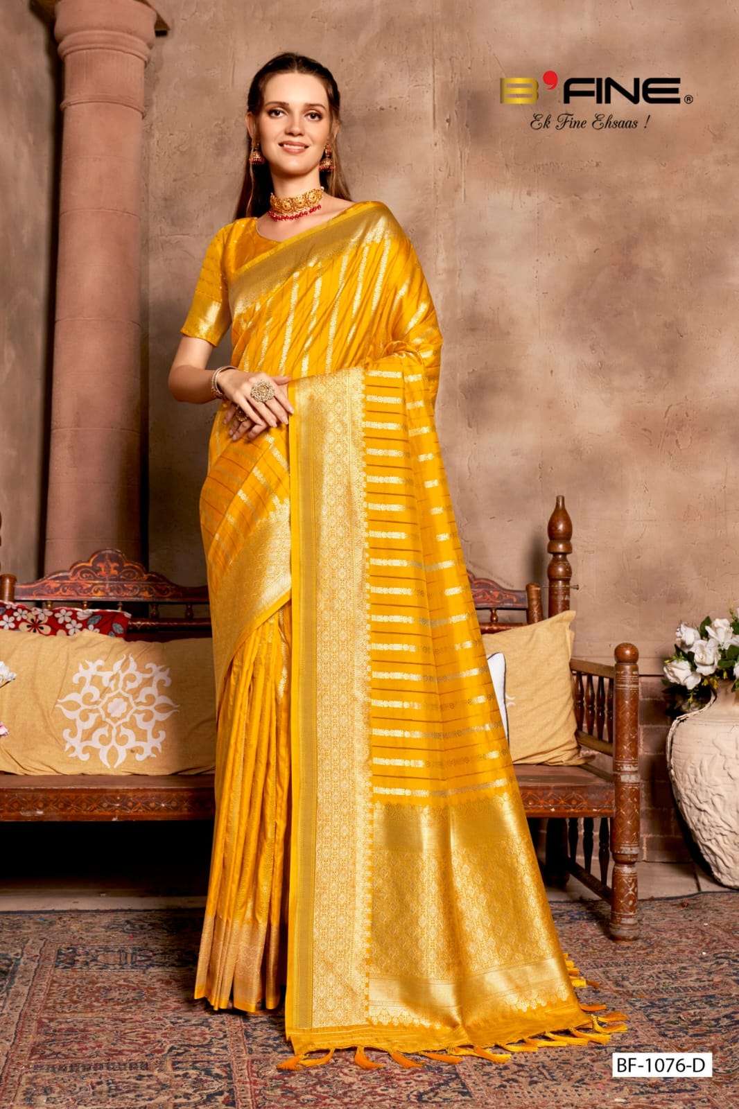 B FINE GURGA SILK WITH WEAVING DESIGN ETHNIC WEAR SAREE COLLECTION AT ...