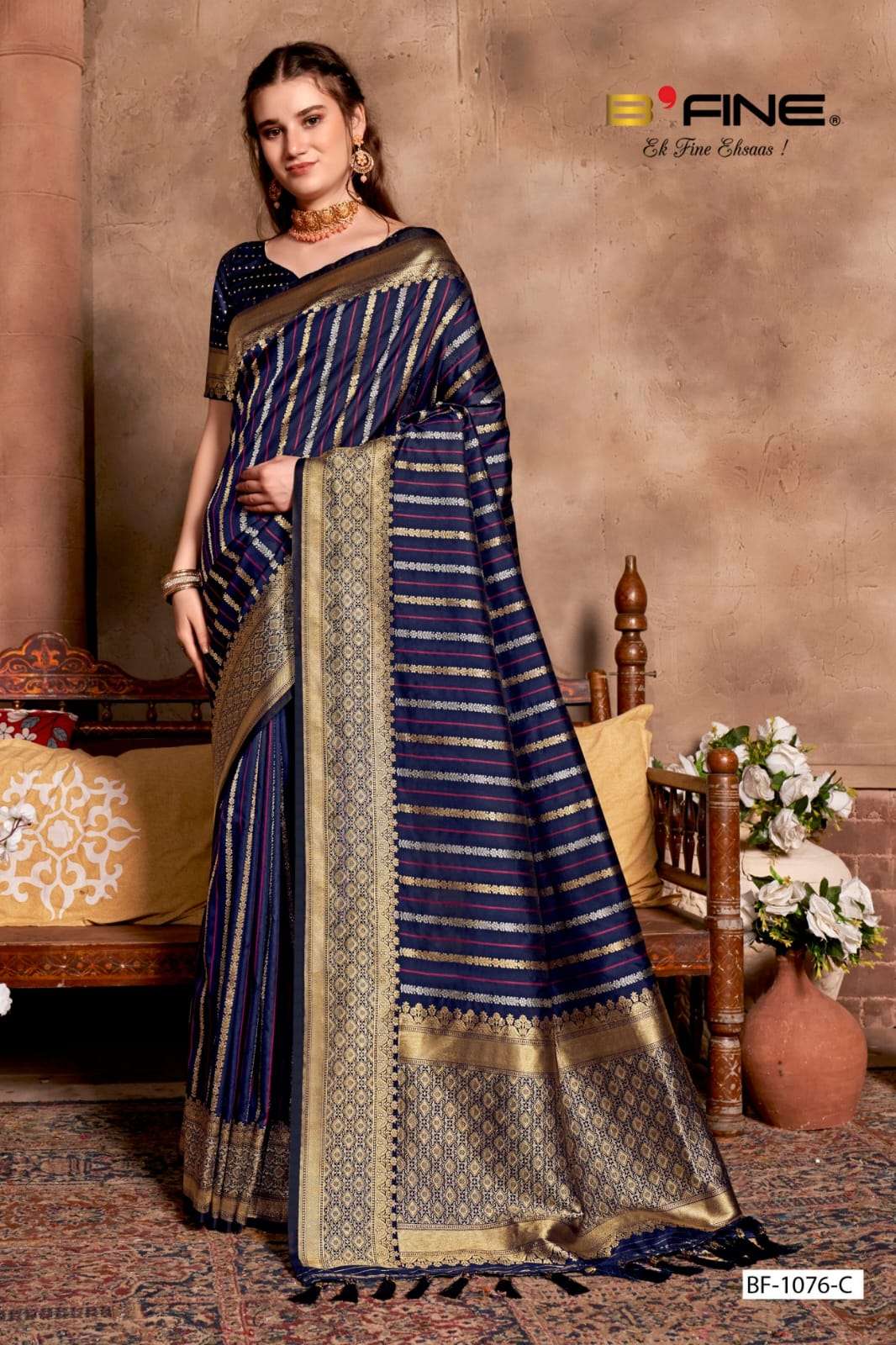B FINE GURGA SILK WITH WEAVING DESIGN ETHNIC WEAR SAREE COLLECTION AT ...