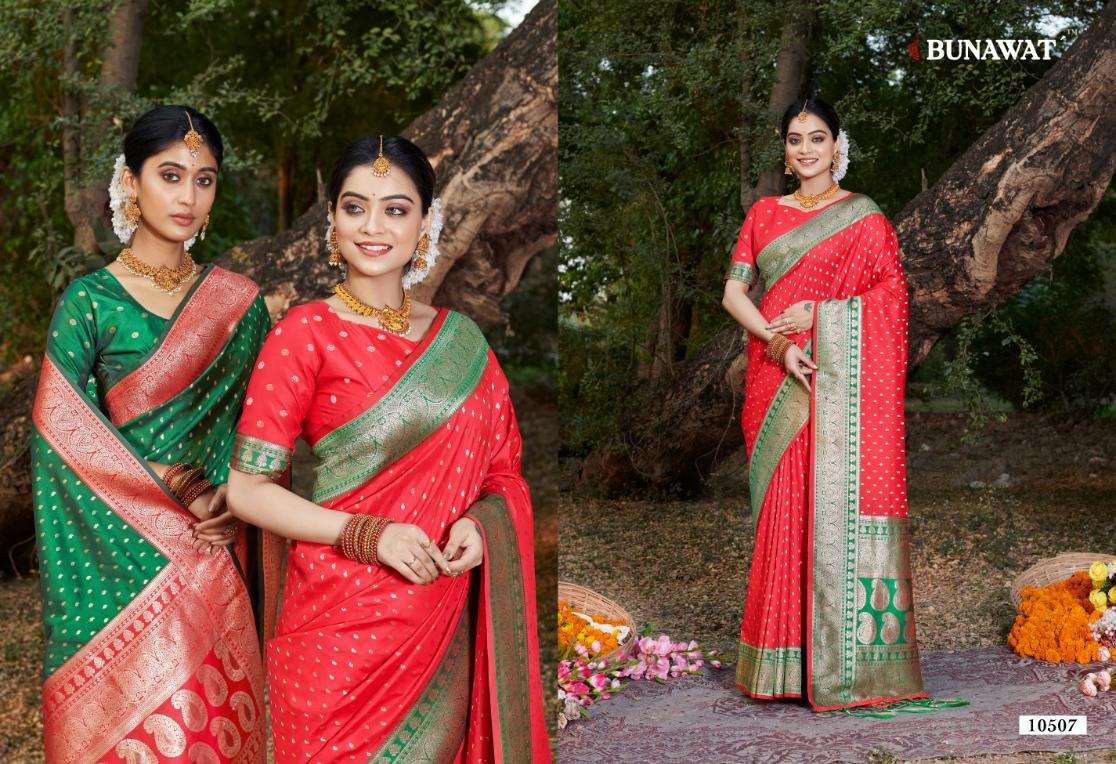 BUNAWAT URVASHI SILK BANARASI DESIGN TRADITIONAL LOOK SAREE COLLECTION ...
