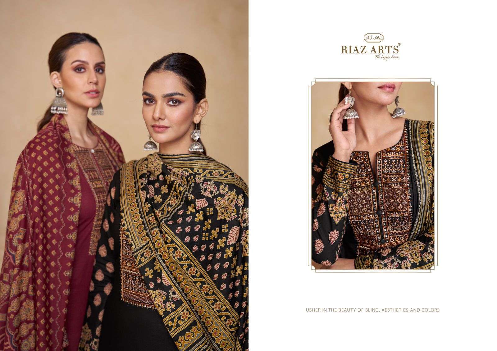 MUMTAZ ARTS RIAZ ARTS GAURI LAWN COTTON WITH PRINTED PAKISTANI SUITS ...
