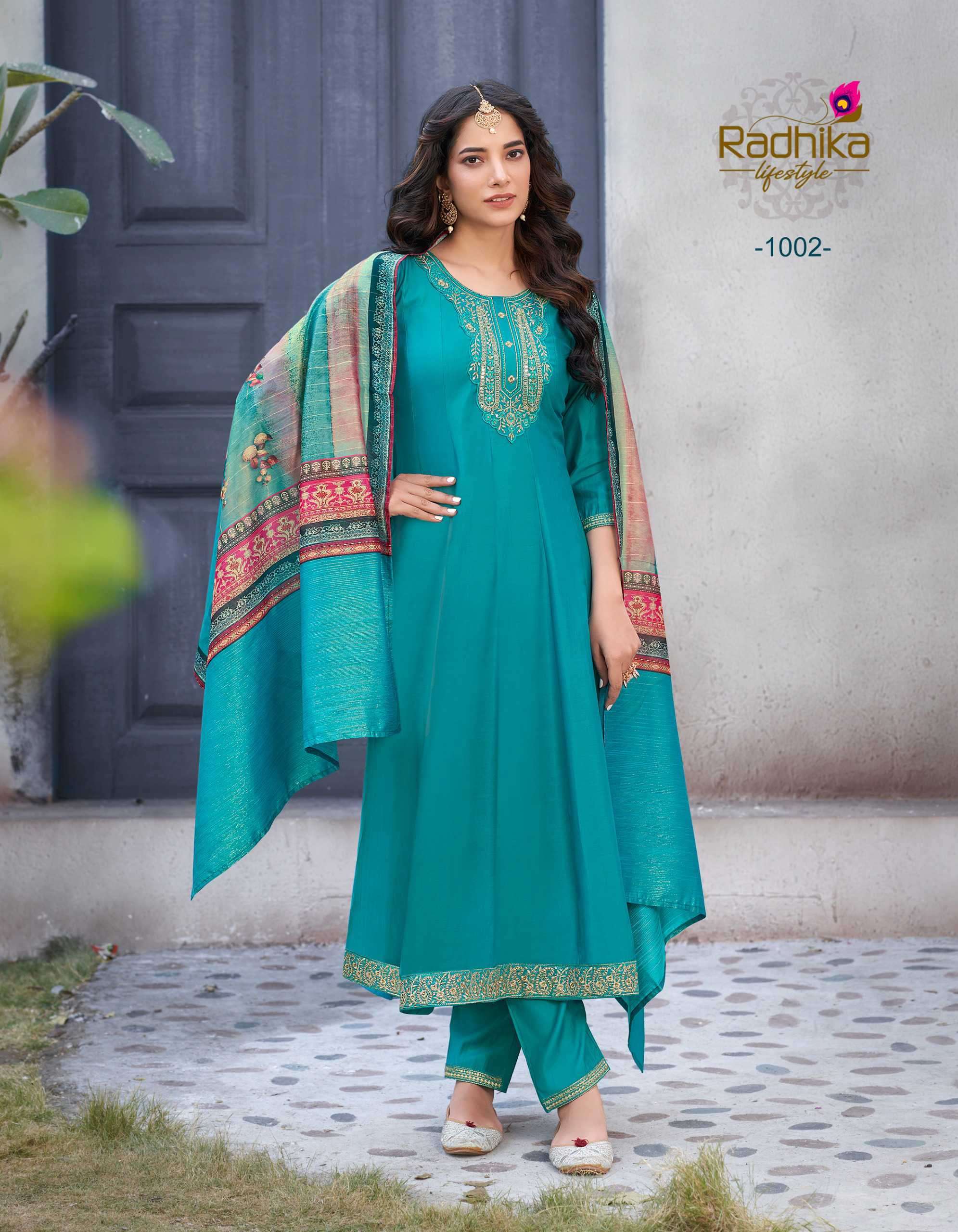 Radhika Lifestyle Gulmohar Vol 1 ROMAN SILK WITH DESIGNER ANARKALI ...