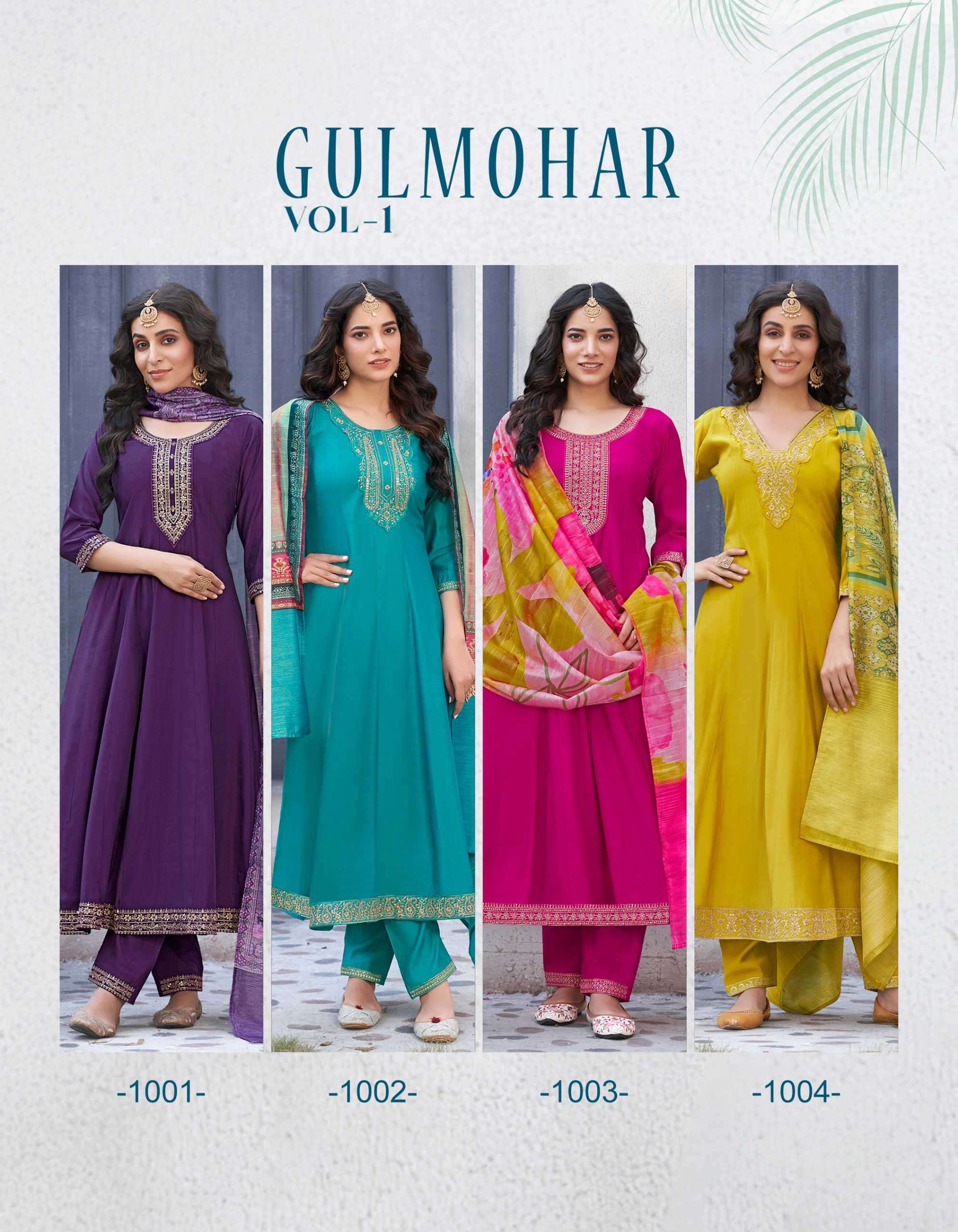 Radhika Lifestyle Gulmohar Vol 1 ROMAN SILK WITH DESIGNER ANARKALI ...