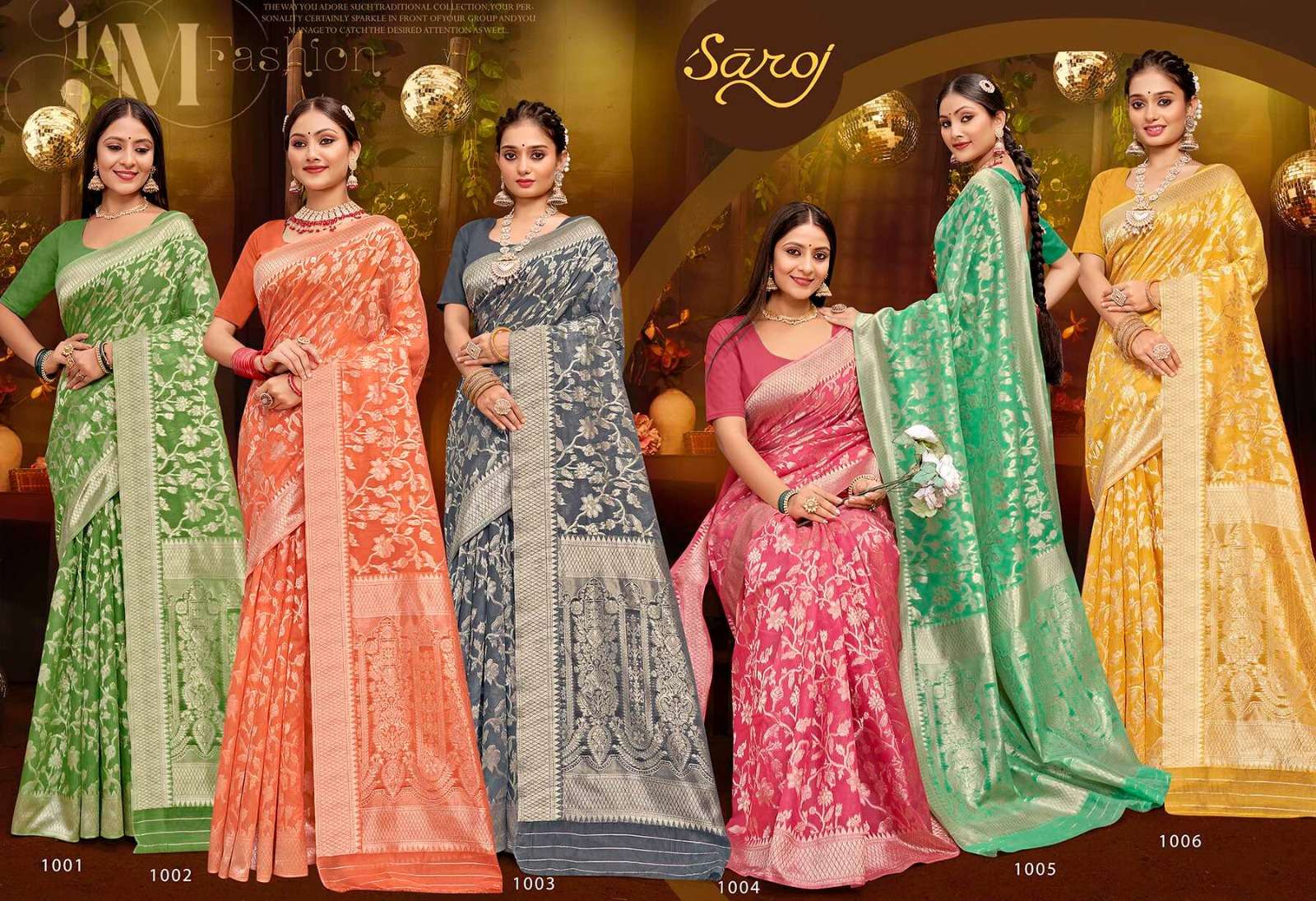 SAROJ KARISHMA COTTON VOL 1 PARTY WEAR SPECIAL COTTON SAREE COLLECTION ...