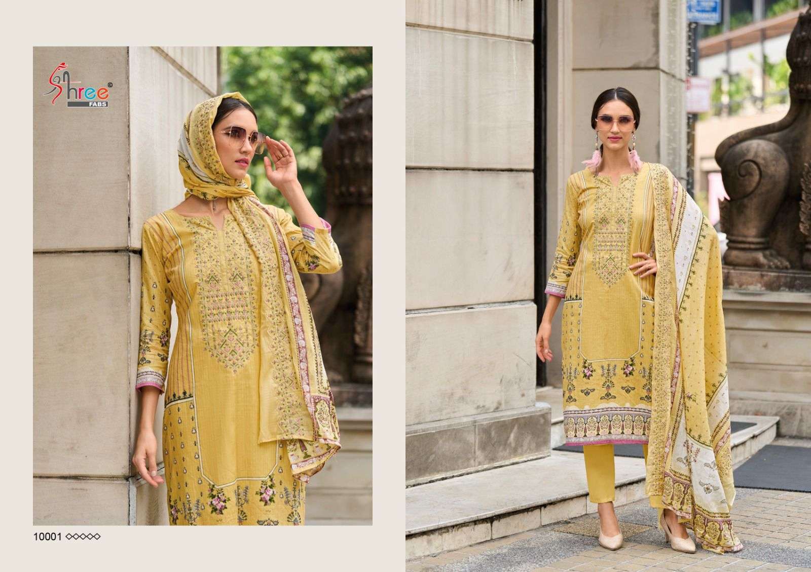 SHREE FABS BIN SAEED LAWN COLLECTION VOL 10 LAWN COTTON WITH PRINTED ...