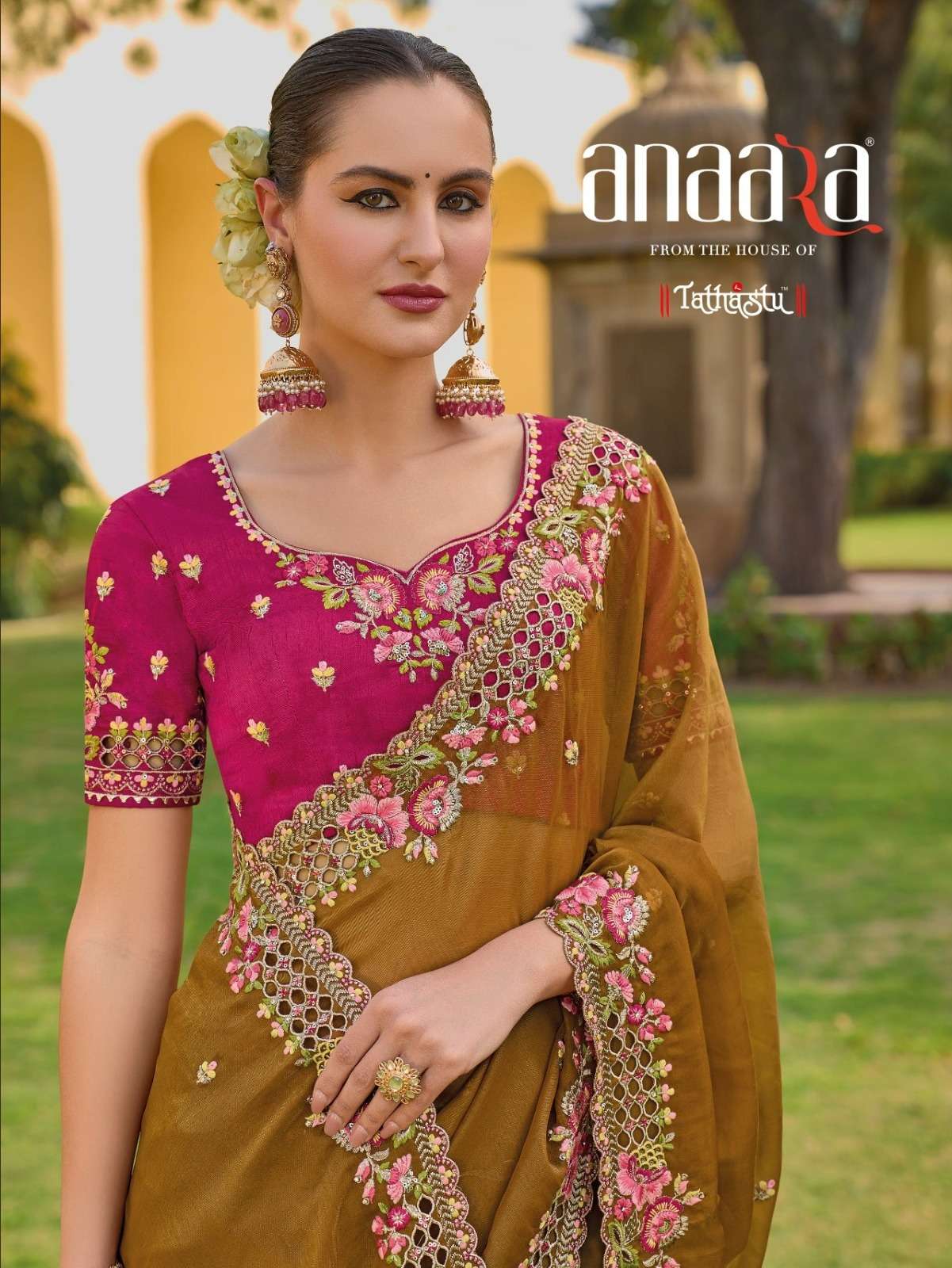 TATHASTU 6900 SERIES SILK WITH HEAVY HAND WORK SAREE SUPPLIER IN SURAT