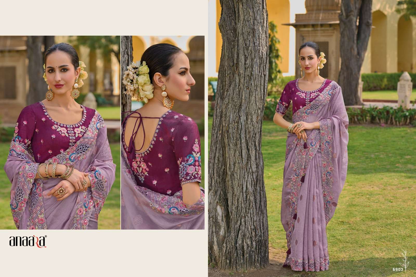 TATHASTU 6900 SERIES SILK WITH HEAVY HAND WORK SAREE SUPPLIER IN SURAT