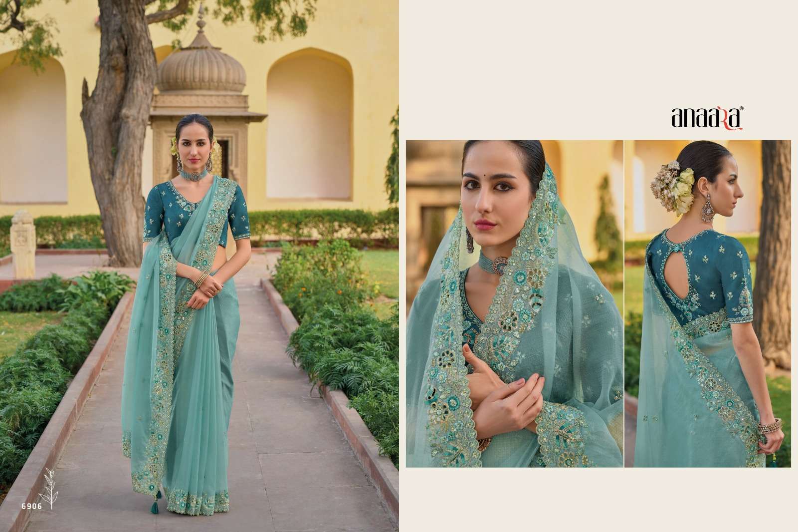 TATHASTU 6900 SERIES SILK WITH HEAVY HAND WORK SAREE SUPPLIER IN SURAT