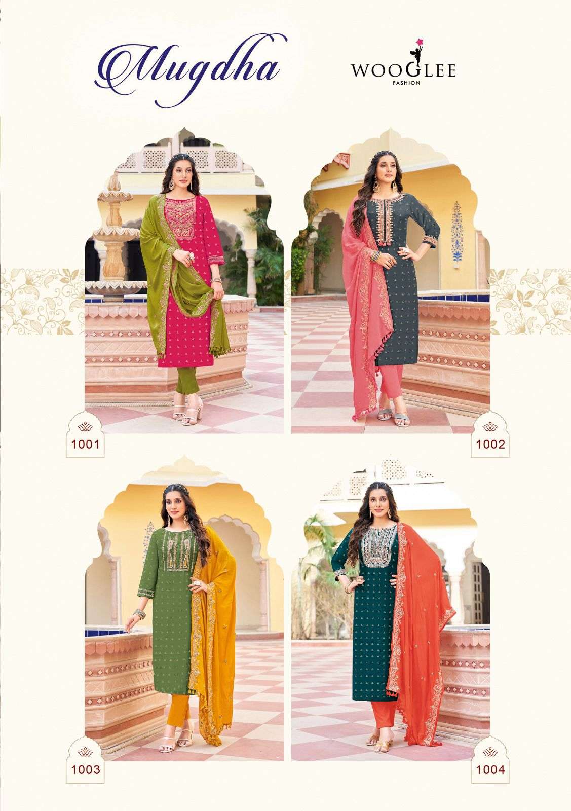 WOOGLE MUGDHA VISCOSE SILK WITH DESIGNER READYMADE SUITS COLLECTION AT ...