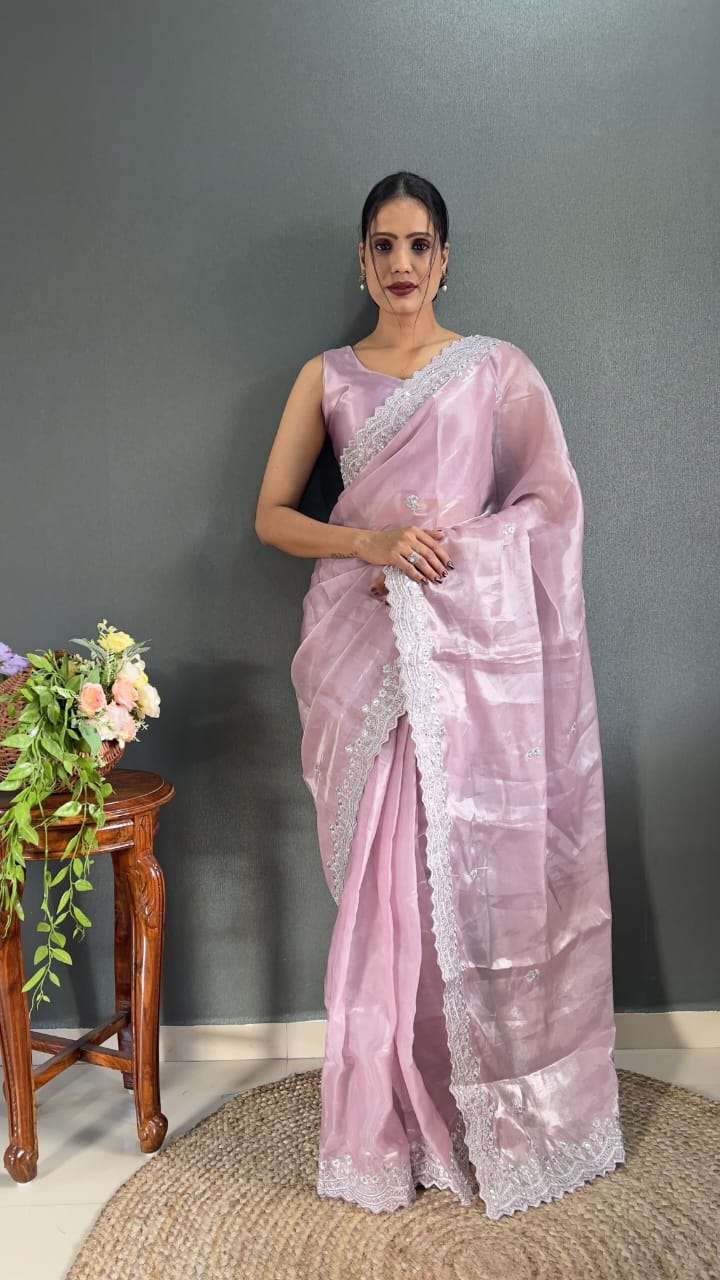 Jimmy choo saree with sequence and zari embroidered allover saree
