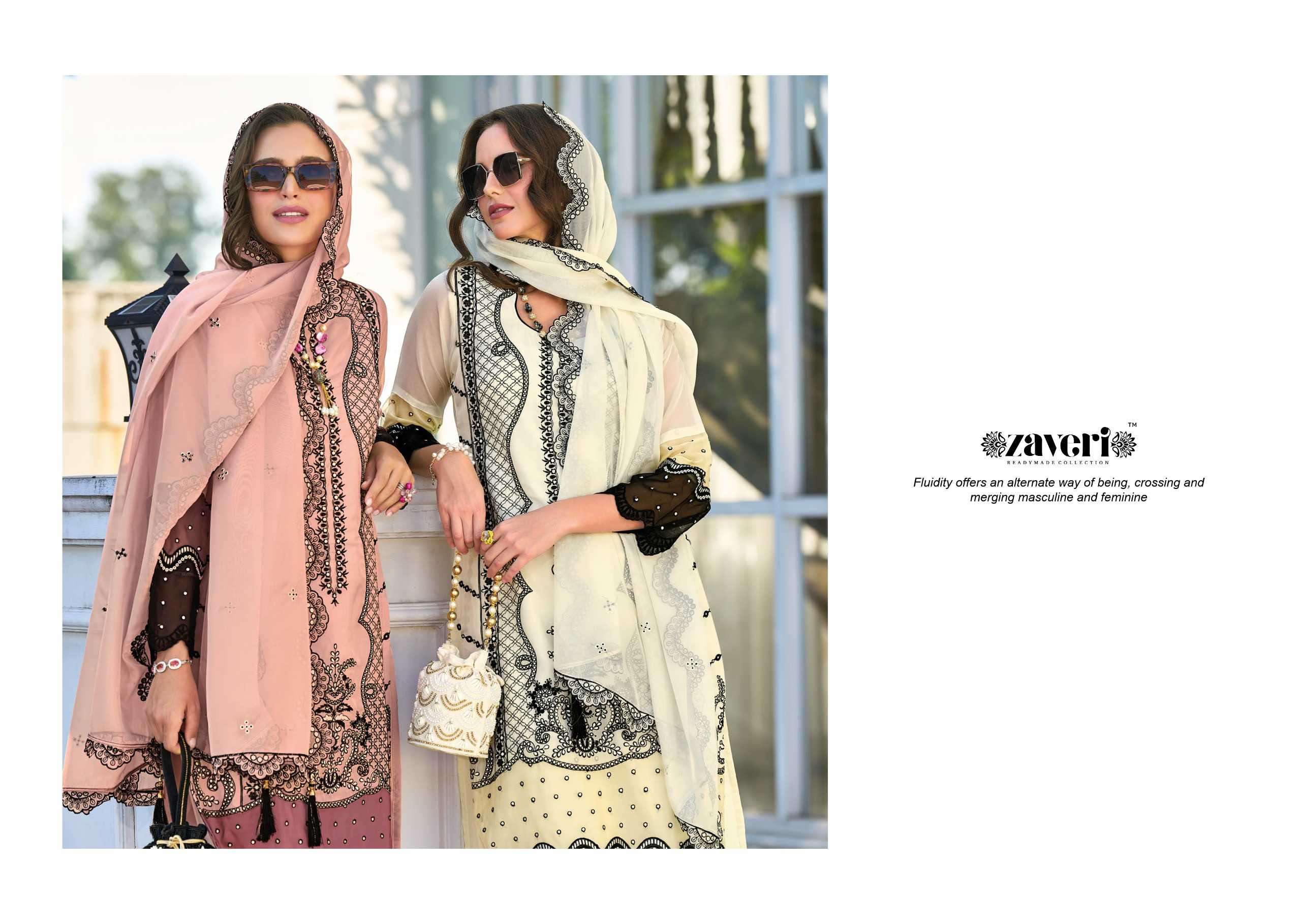 EBA LIFESTYLE ZAVERI RAGHBAT SOFT ORGANZA WITH STICH PAKISTANI SUITS
