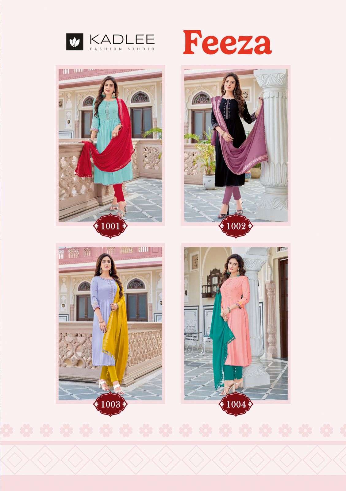 KADLEE FEEZA RAYON SIMPLE LOOK READYMADE SUITS WHOLESALER IN SURAT