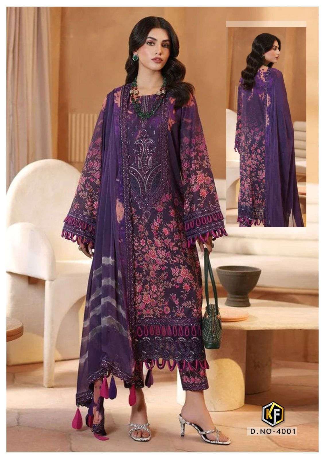 KEVAL FAB SOHA NAZIR LUXURY VOL 4 KARACHI PRINT COTTON PAKISTANI SUITS