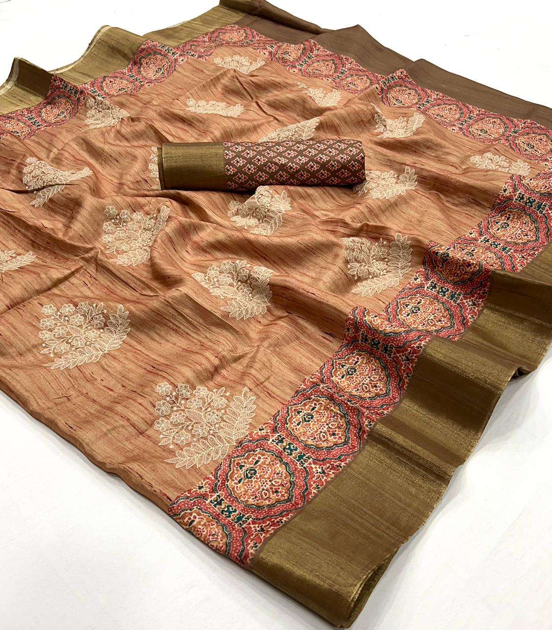 RAJPATH NAITARA HANDLOOM SILK WITH WEAVING DESIGN SAREE